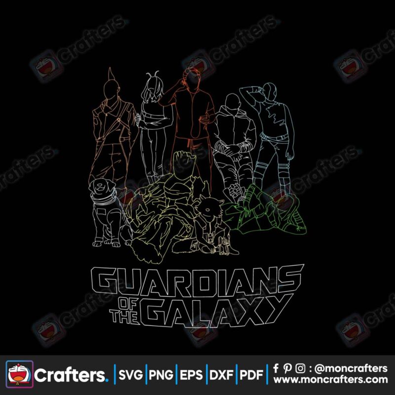 Guardians Of The Galaxy Squad SVG Graphic Design Files