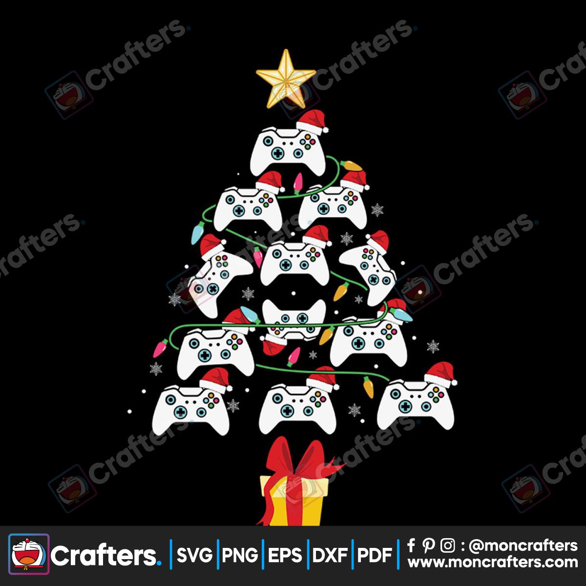 Christmas Game Controller Tree Svg, Christmas Svg, Game Controller TreeSvg